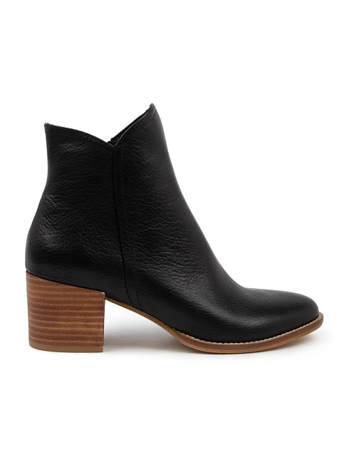 Midas Mocker Black Nat Heel Lea | David Jones