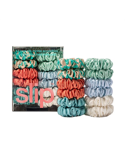 Slip Pure Silk Minnie Scrunchies -Seaside | David Jones