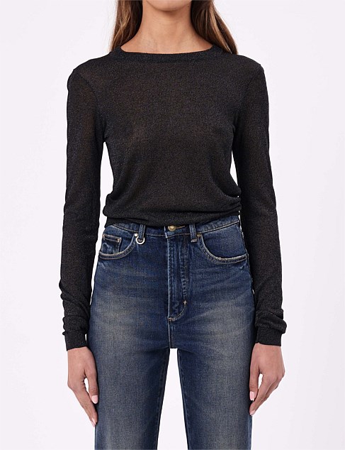 Neuw Denim Shimmer Crew Knit | David Jones
