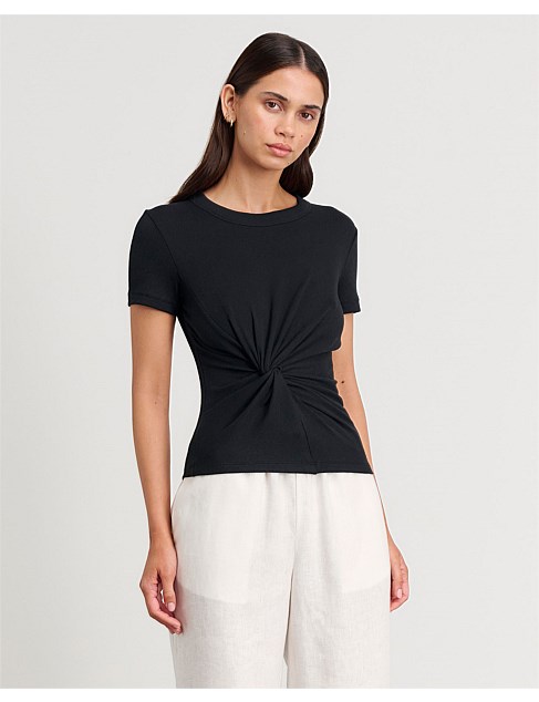 Jag Callie Twist Rib Tee | David Jones