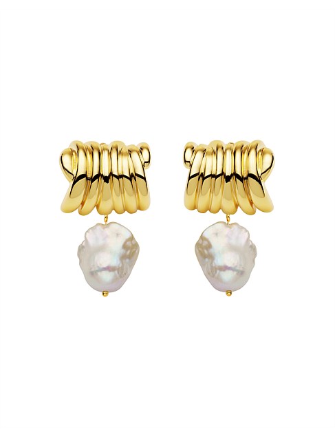 Amber Sceats Wrenlie Pearl Drop Earrings | David Jones
