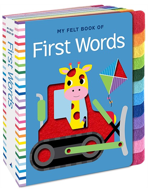 Lake Press Chunky Felt Tabbed Book -First Words | David Jones
