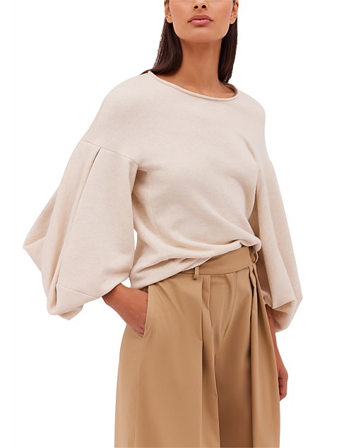 Bianca Spender Oat Terry Moment Top | David Jones