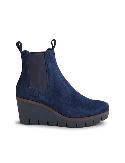 Django & Juliette Niddle Navy Suede Ankle Boots | David Jones