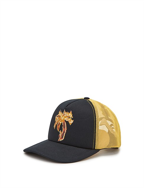 Palm Angels Burning Palm Trucker Cap | David Jones