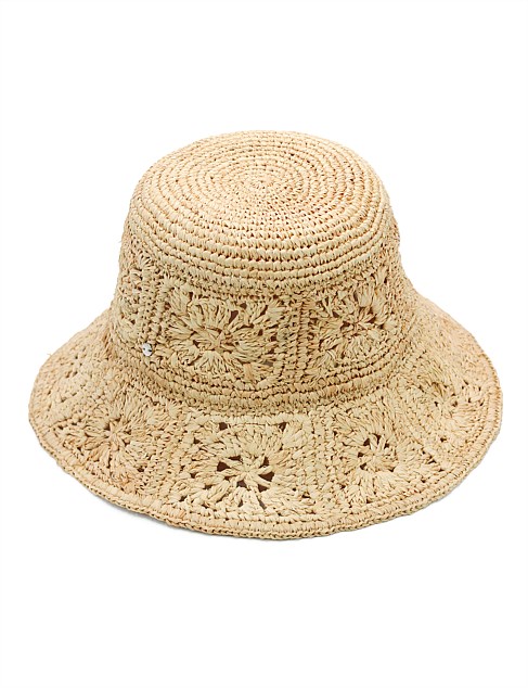 Ace Of Something Aalto Crochet Bucket Hat In Beige | David Jones