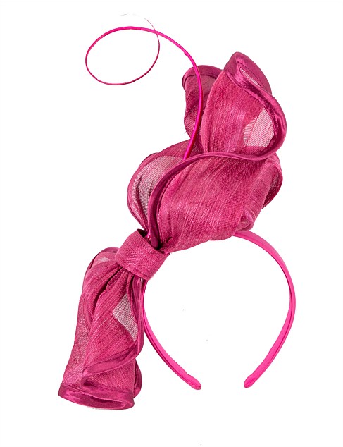 Fillies Collection Large Fuchsia Bow Withfeather On the Headband ...