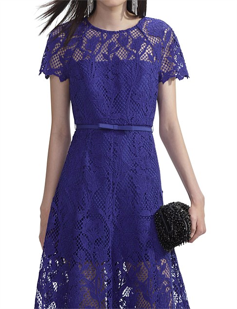 Self-portrait Cobalt Lace Midi Dress | David Jones