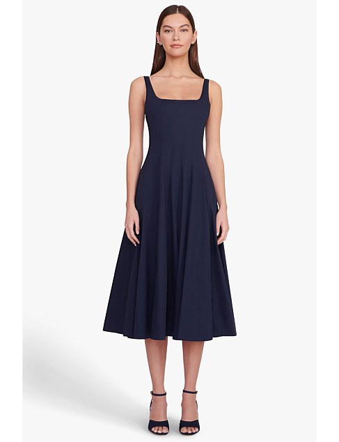 Staud Wells Pleated Sleeveless Dress | David Jones