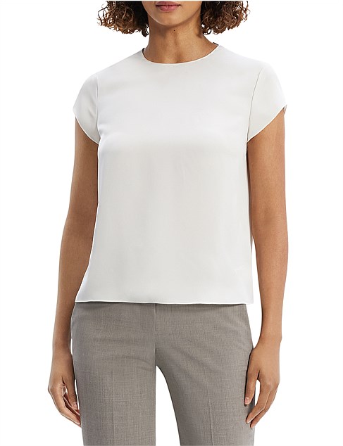 Theory Silk Cap Sleeve Shell Top | David Jones