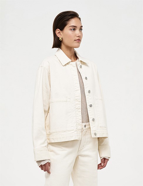 Neuw Denim Light Cream Chore Jacket | David Jones