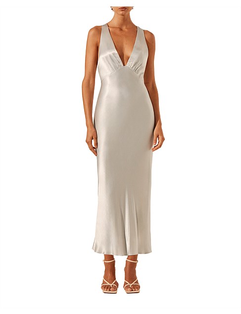 Shona Joy La Lune Plunged Cross Back Midi Dress | David Jones