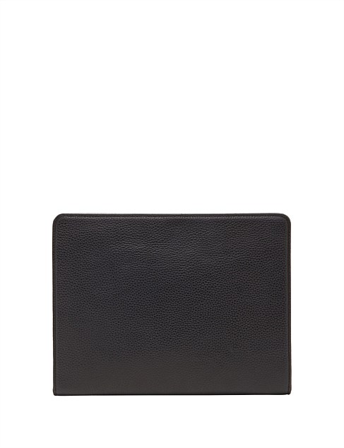 Alta Linea Pebble Leather A4 Zip Folio Sleeve | David Jones