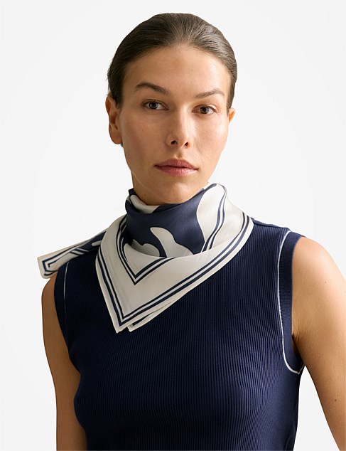 Trenery Silk Twill Palm Neckerchief | David Jones