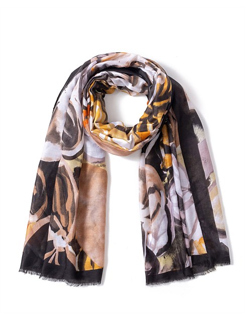 Gregory Ladner Abstract Floral Print Scarf | David Jones