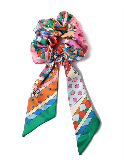Gregory Ladner Pattern Scrunchie With Tails | David Jones