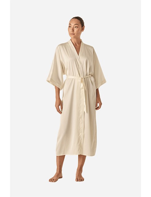 Gingerlilly Ivory Satin Robe | David Jones