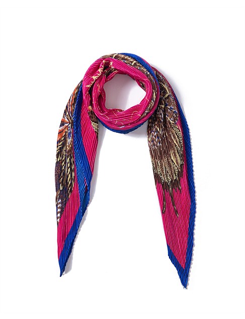 The Two Mrs Grenvilles Pleated Butterfly Fly Square Scarf | David Jones