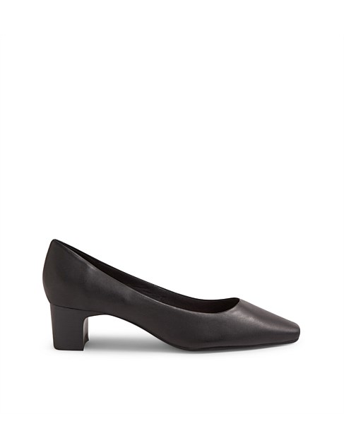 Supersoft By Diana Ferrari Khloes Black Leather Heels | David Jones