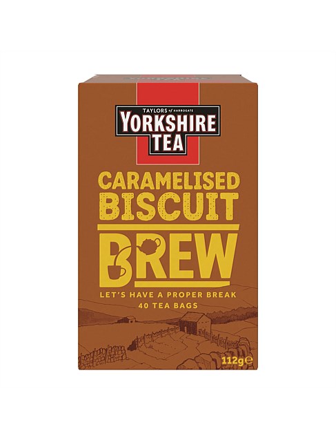 Yorkshire Tea Caramelised Biscuit Brew 40 Tea Bags 112g | David Jones