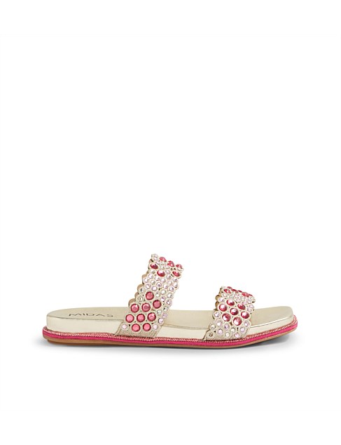 Midas Yenner Pink Gold Multi Slides | David Jones