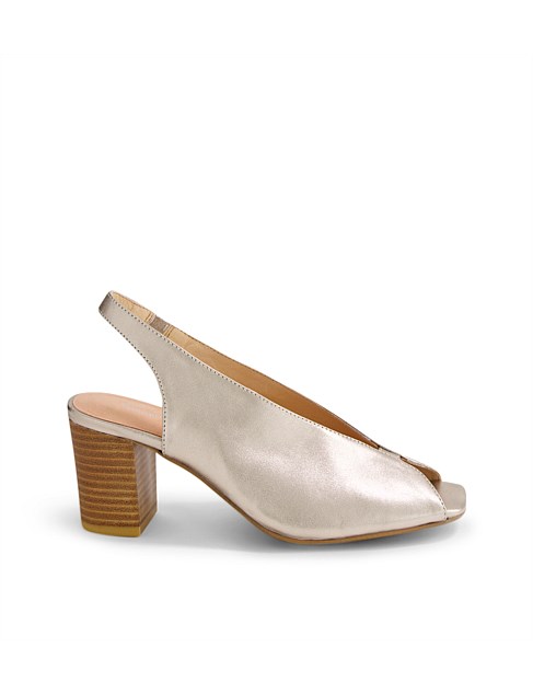 Django & Juliette Pace Platino Leather Sandals | David Jones