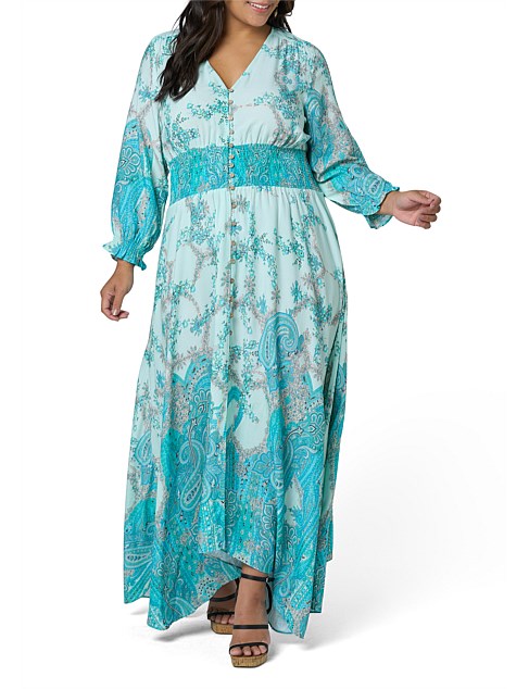 Curve Project the Poetic Gypsy -Brown Sugar Maxi Dress | David Jones