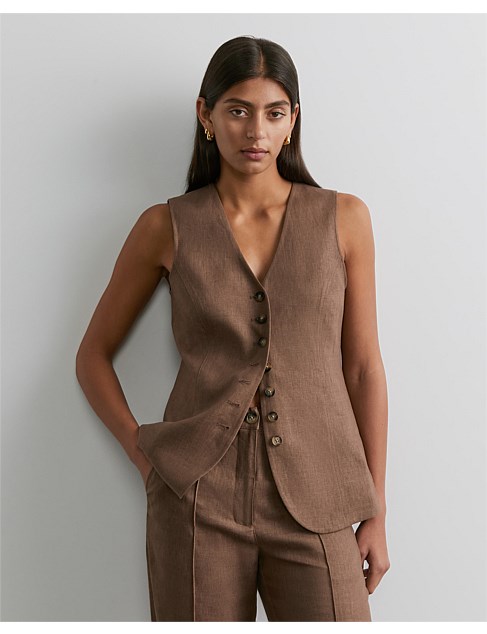 Jag Kayla Linen Vest | David Jones