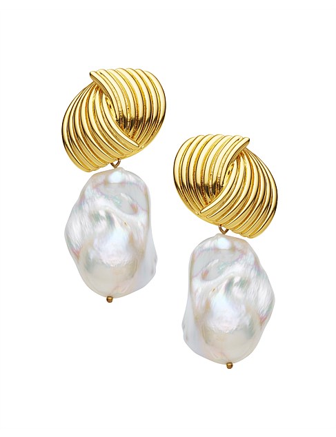 Amber Sceats Carrie Pearl Drop Earrings | David Jones