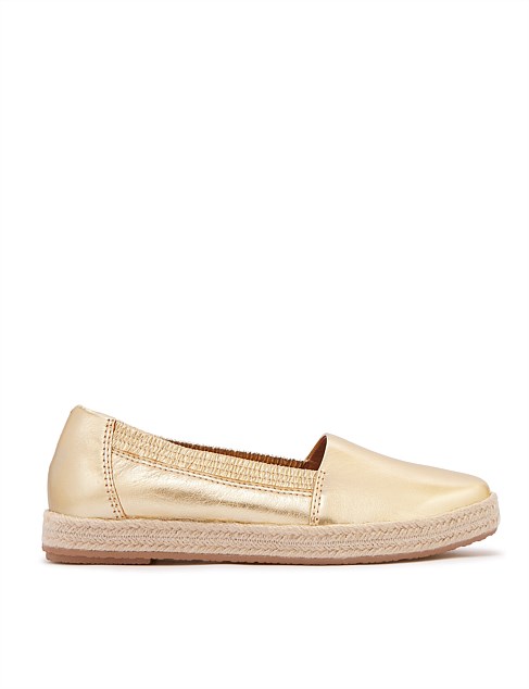 Frankie4 Reece Gold Tumbled Espadrille | David Jones