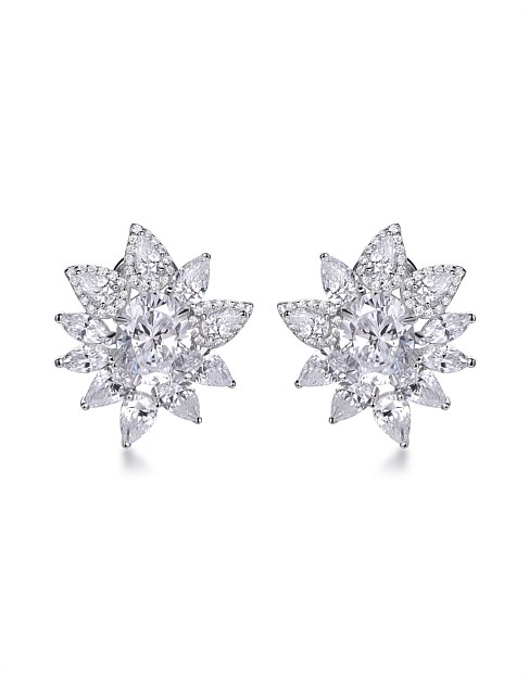 Steven Khalil Odette Flower Cluster Earrings | David Jones