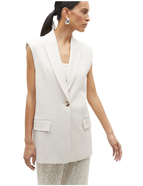 Seed Heritage Tailored Boxy Vest | David Jones