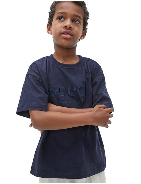 Seed Heritage Core Oversized Logo Tee | David Jones