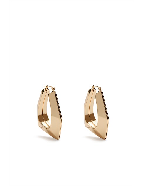 Seed Heritage Oversize Angular Hoop | David Jones