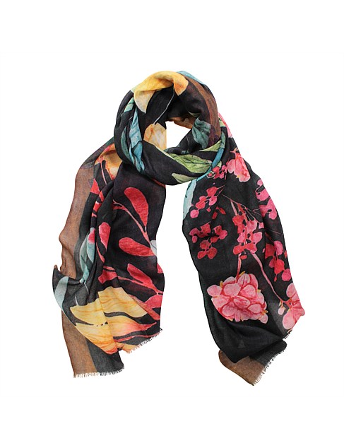 D Lux Garden Botanical Print Scarf | David Jones