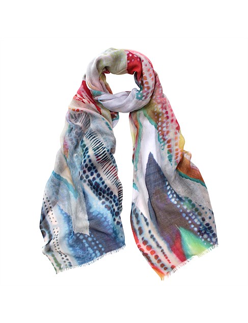 D Lux Valda Chevron Print Scarf | David Jones