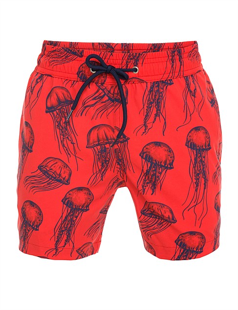 Tolu Australia Red Jellyfish Boy's Swim Shorts | David Jones