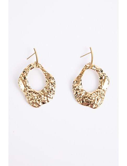 Brave + True Remmy Hammered Texture Earrings | David Jones