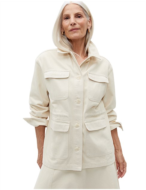 Seed Heritage Denim Drawstring Jacket | David Jones