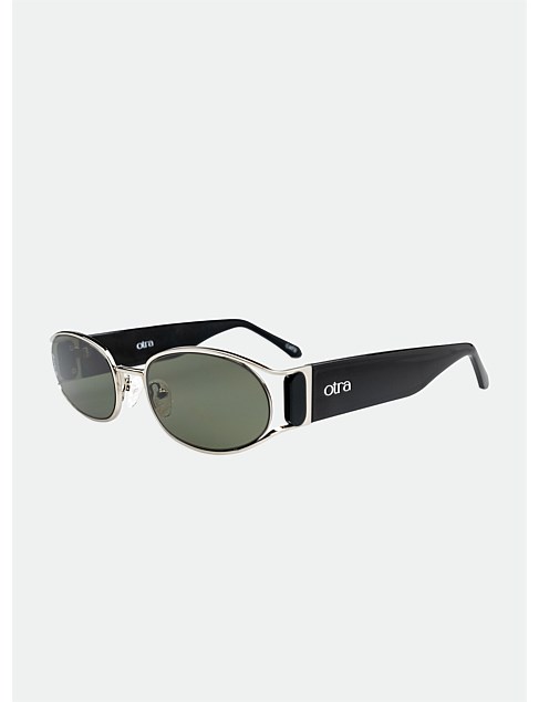 Otra Eyewear Polly Sunglasses Silver Black/Green | David Jones