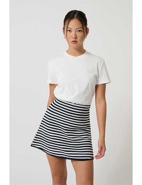 Onte Helena Stripe Mini Skirt | David Jones