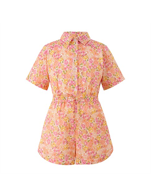 Marlo Flowerette Cotton Romper | David Jones