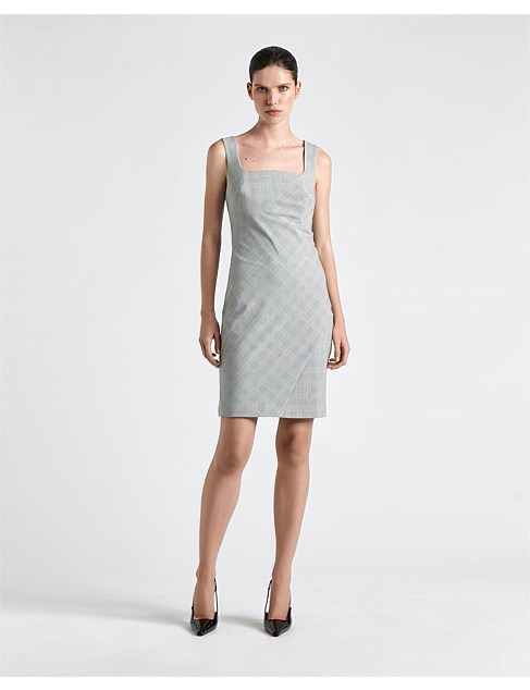 Cue Check Panelled Mini Dress | David Jones