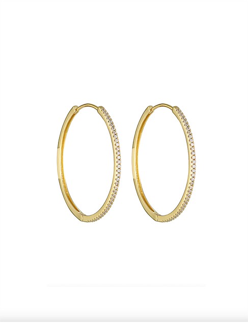 Porter Angel Hoop Earrings 40mm | David Jones