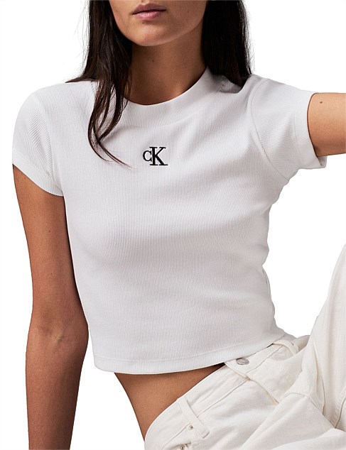 Calvin Klein Rib Baby Tee | David Jones