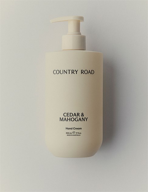 Country Road Australian Made Cedar & Mahogany Hand Cream 500ml | David Jones