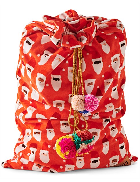 Kip & Co Hohoho Red Velvet Santa Sack | David Jones