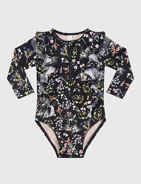 Aqua Blu Dandelion Long Sleeve One Piece | David Jones