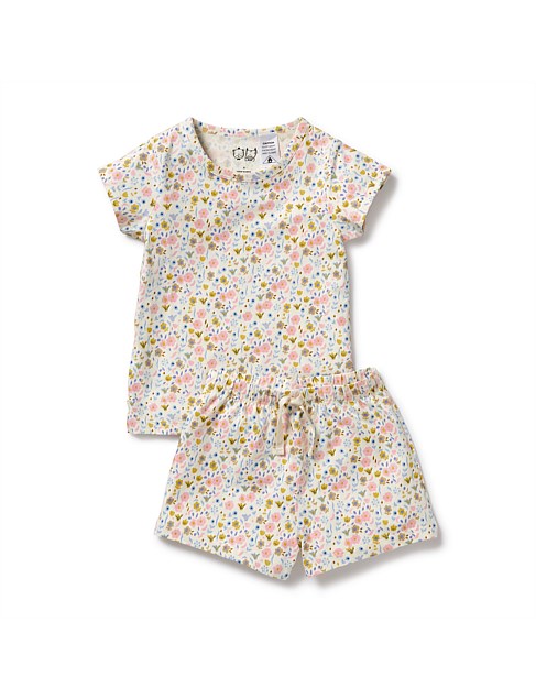 Wilson & Frenchy Ava Floral Organic Short Sleeved Pyjamas | David Jones