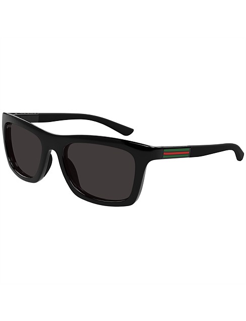 Gucci Black Rectangle Sunglasses | David Jones